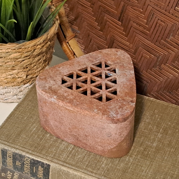 Source Unknown | Accents | Vintage Soapstone Hand Carved Triangle ...